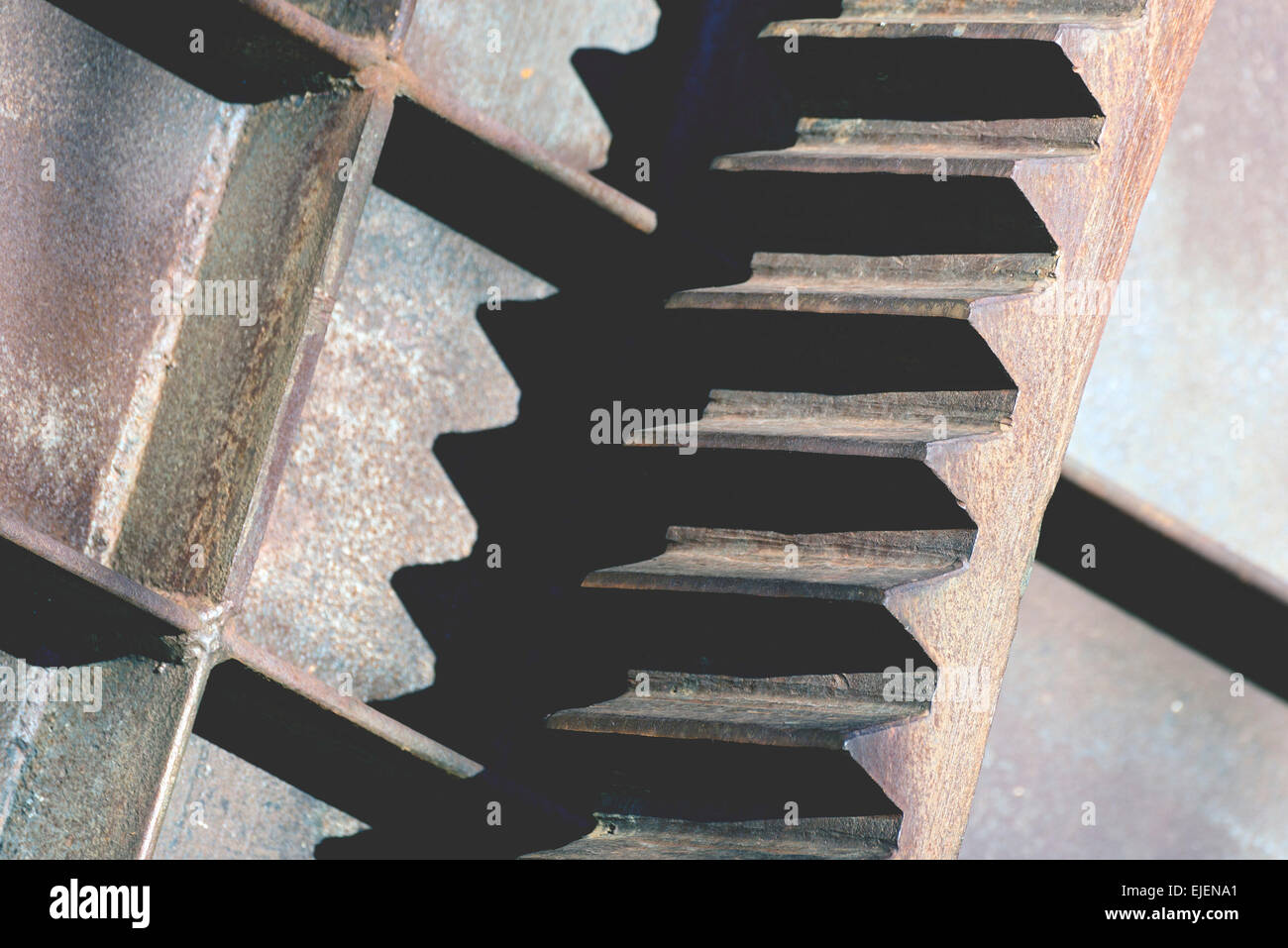 Rusty mechanism of an old factory Stock Photo - Alamy
