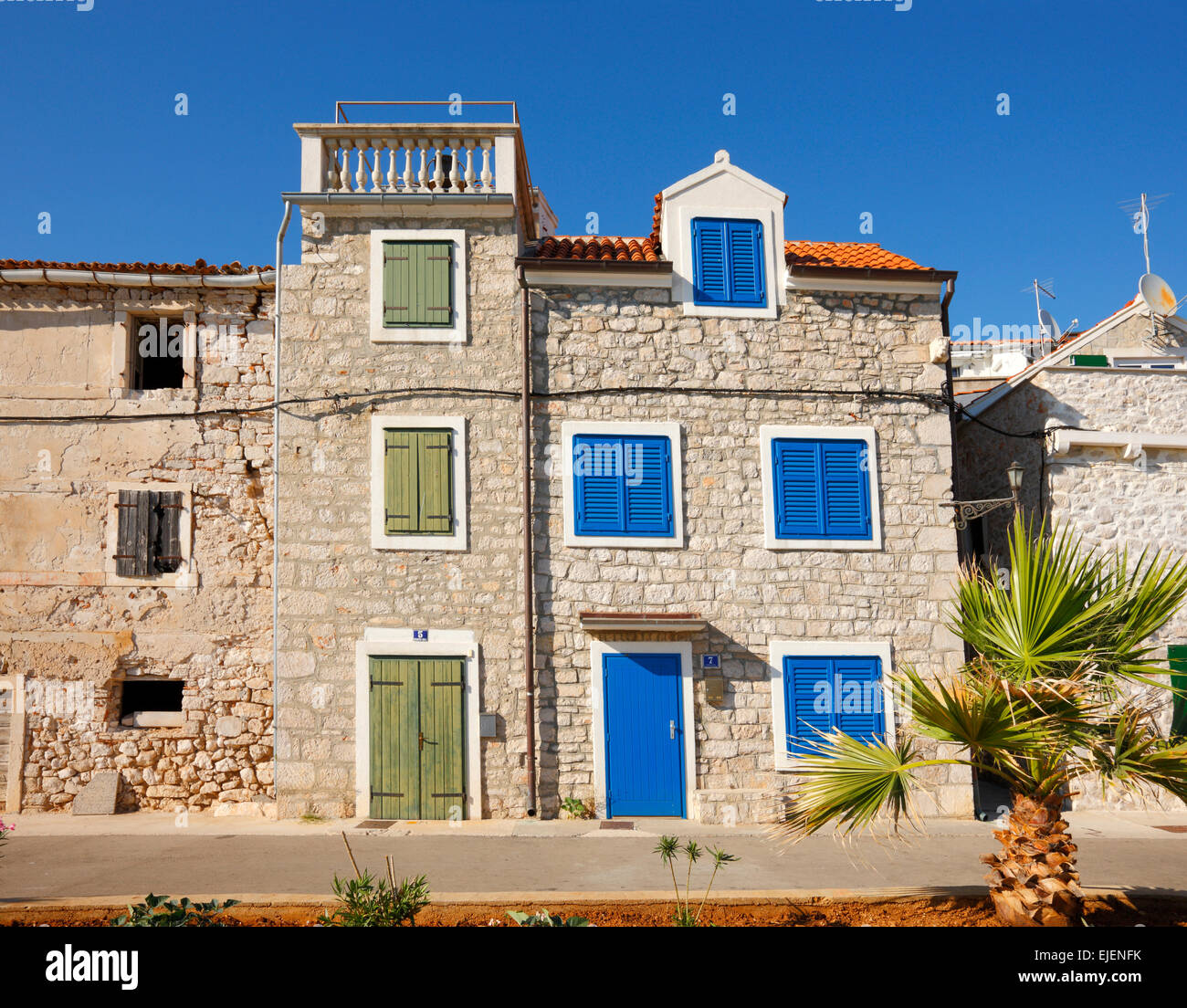 Tribunj old town, near Vodice - Croatia Stock Photo - Alamy
