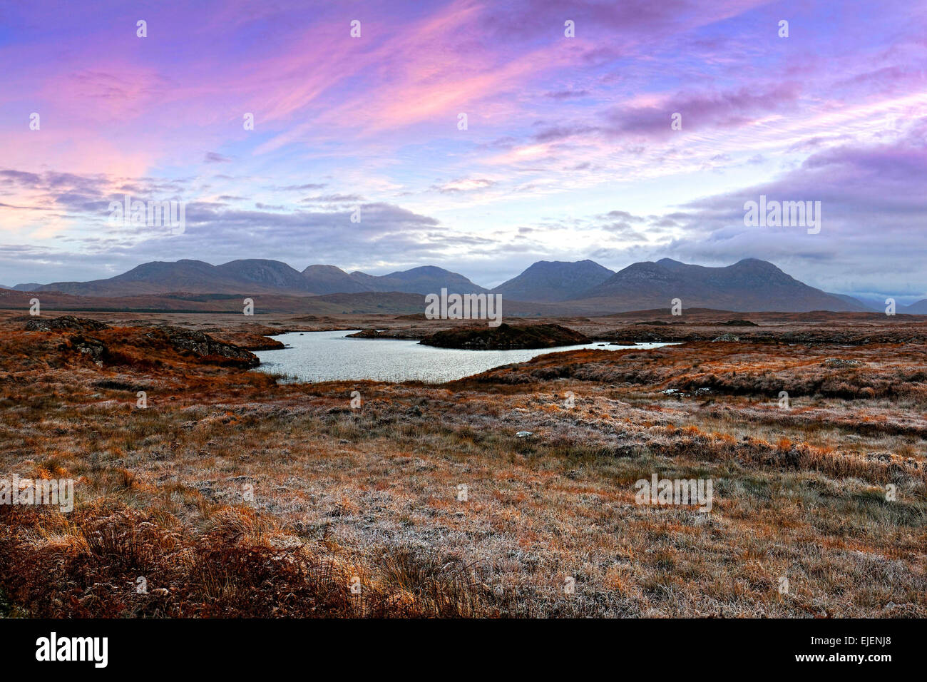 The twelve bens, Irish Landscape, Connemara, County Galway, Republic of ...