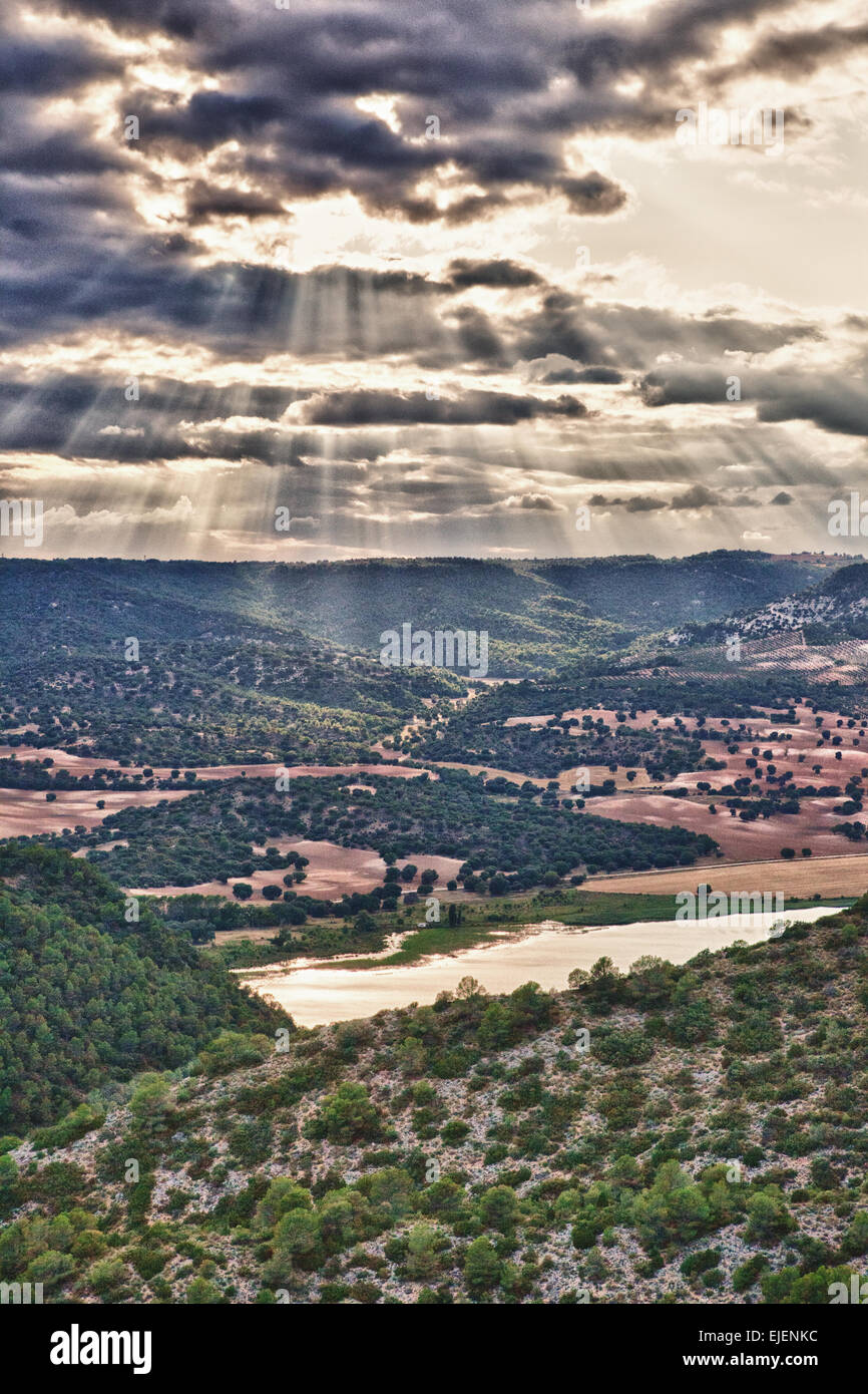 Marsh spectacular landscapes of dams and forests of La Alcarria ...