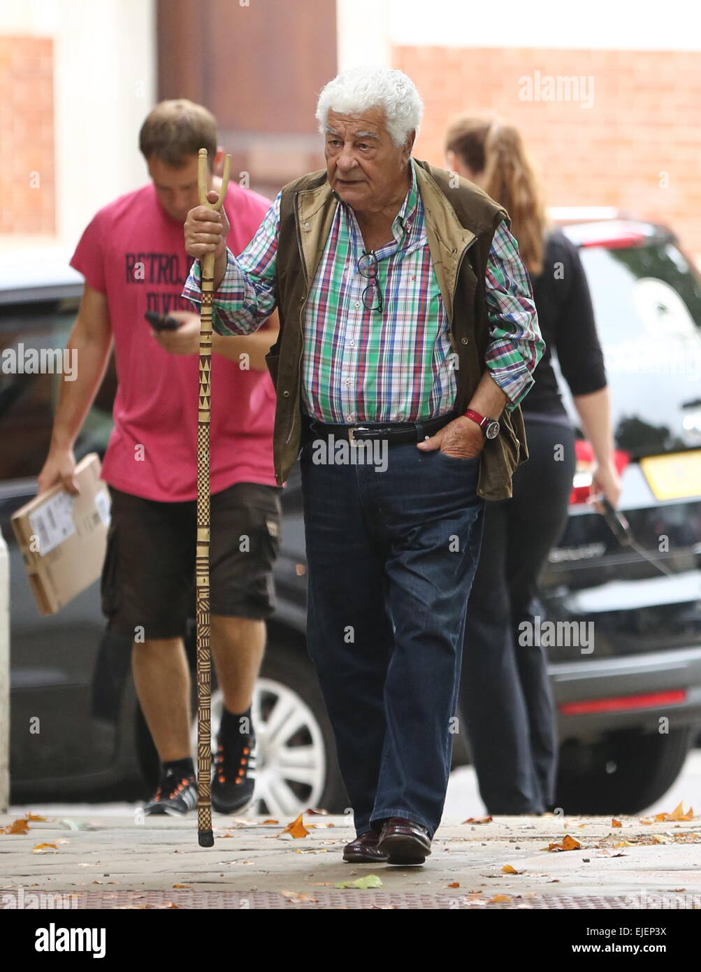 TV celebrity chef Antonio Carluccio visits one of his cafes in North ...