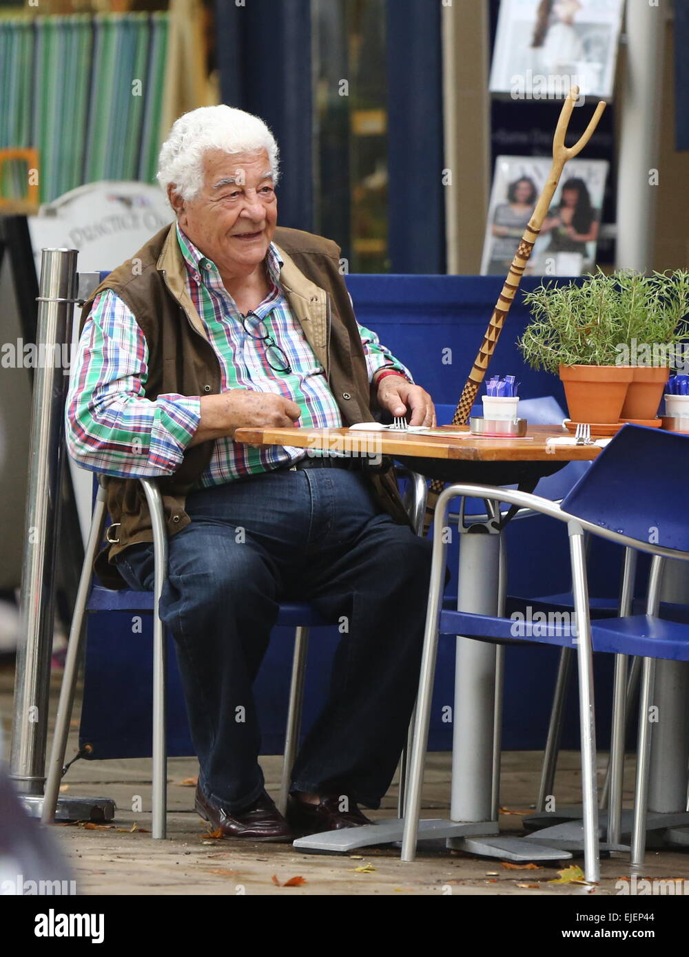 TV celebrity chef Antonio Carluccio visits one of his cafes in North ...