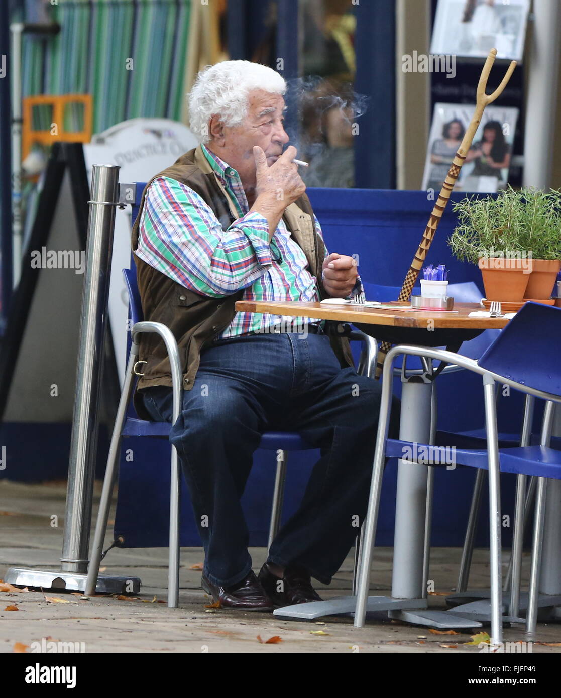 TV celebrity chef Antonio Carluccio visits one of his cafes in North ...