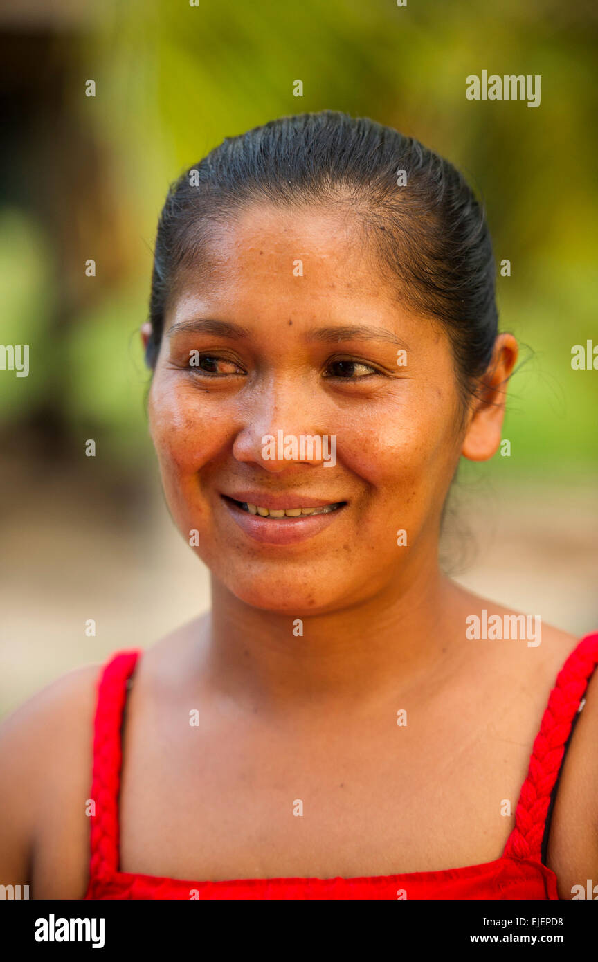 Ameriandian woman, Apura, Suriname Stock Photo - Alamy