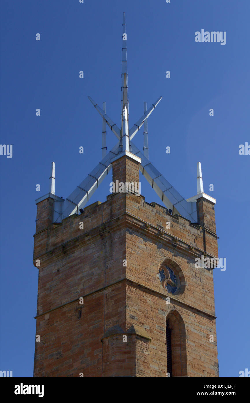 Spire of St Michael's Parish Church taken in Linlithgow Stock Photo - Alamy