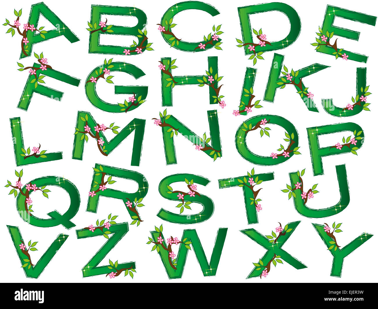 Alphabet flowers hi-res stock photography and images - Alamy