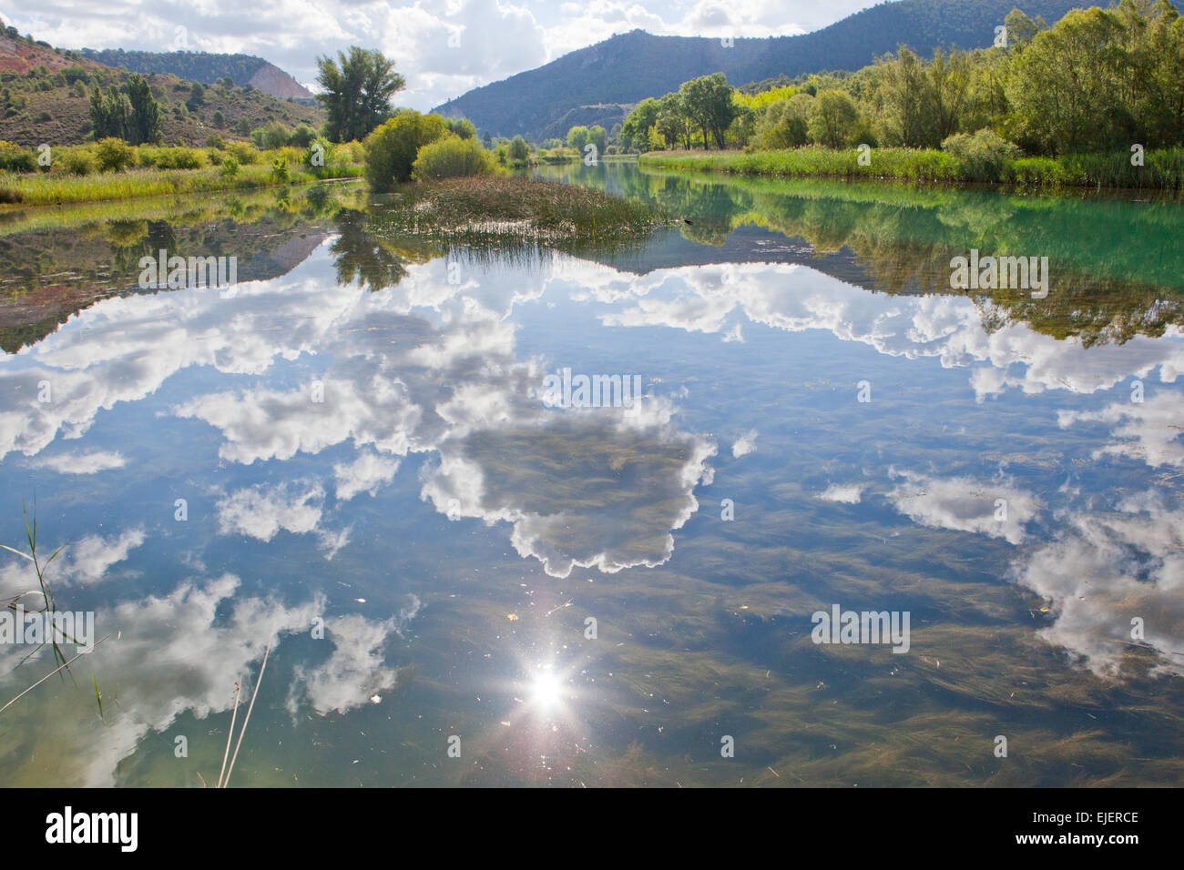 Marsh spectacular landscape of dams and forests of La Alcarria ...