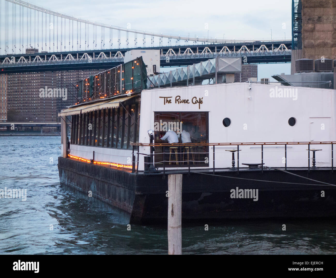 River Cafe Brooklyn NY outdoors Stock Photo - Alamy