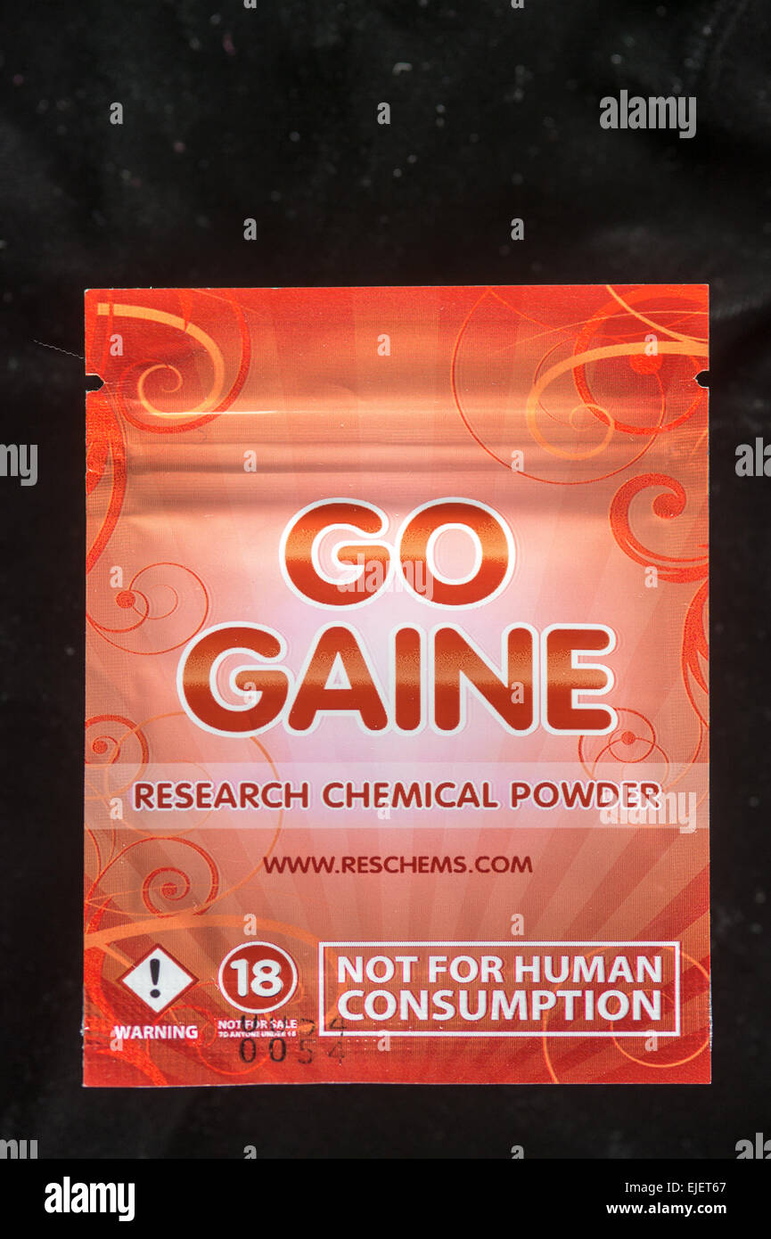 GoGaine, a research chemical powder sold as a legal high Stock Photo ...
