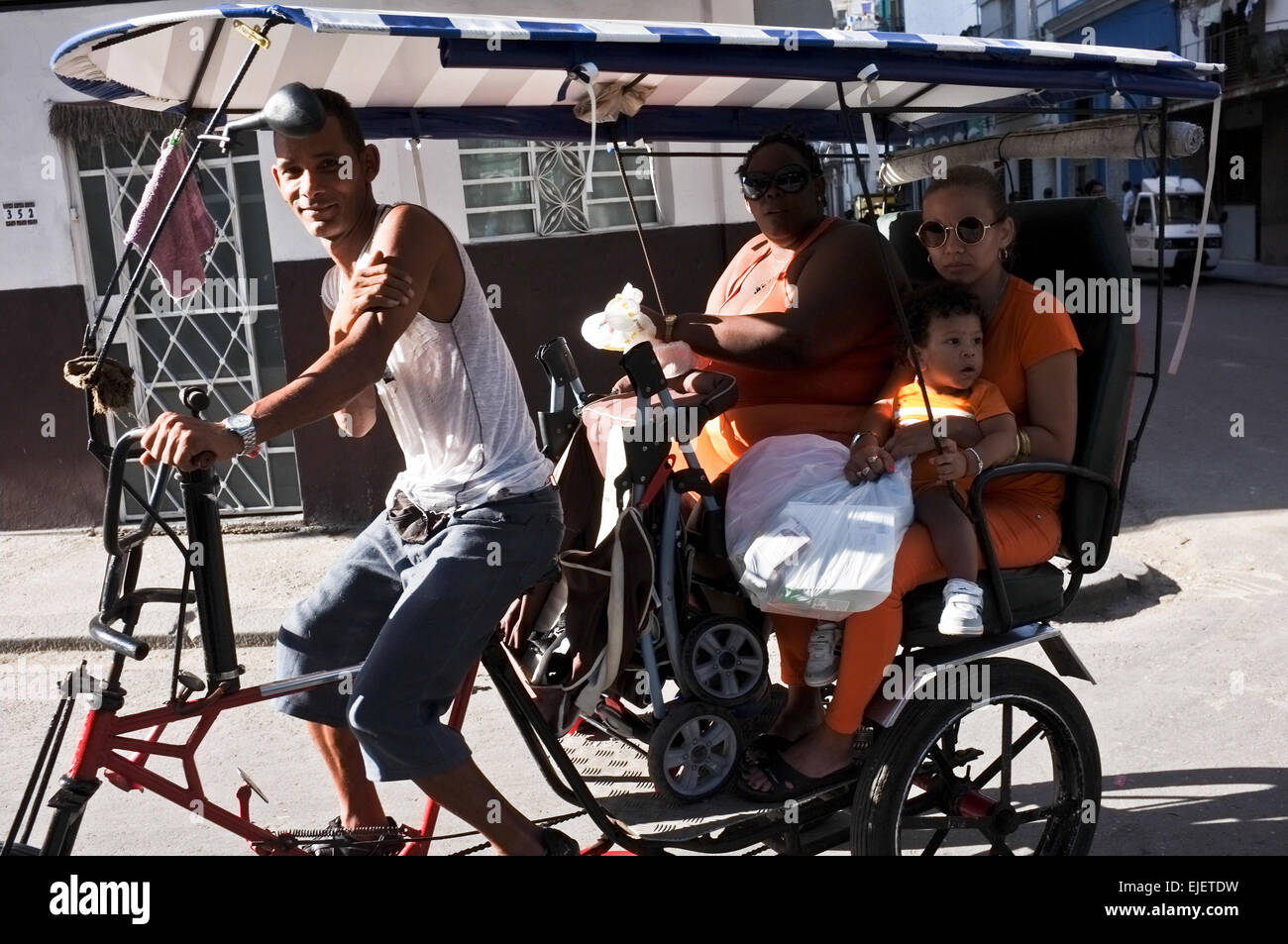 The bicitaxi is a popular means of transportation in Havana, Cuba Stock ...