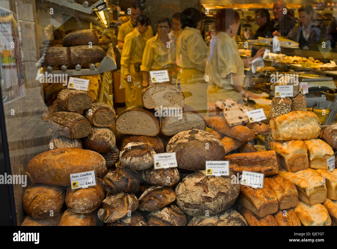 Bakery shop window display in hi-res stock photography and images - Alamy