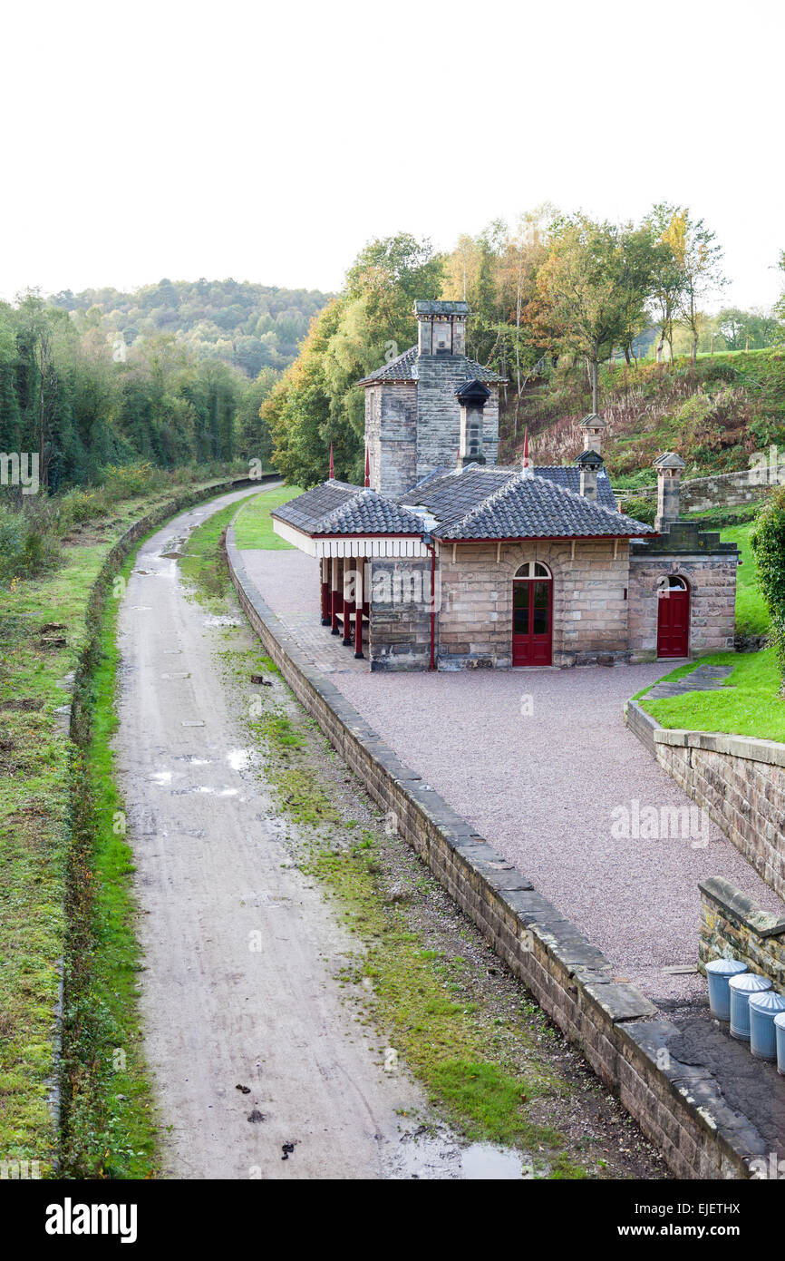 The former railway station at Alton Staffordshire England UK, now a ...
