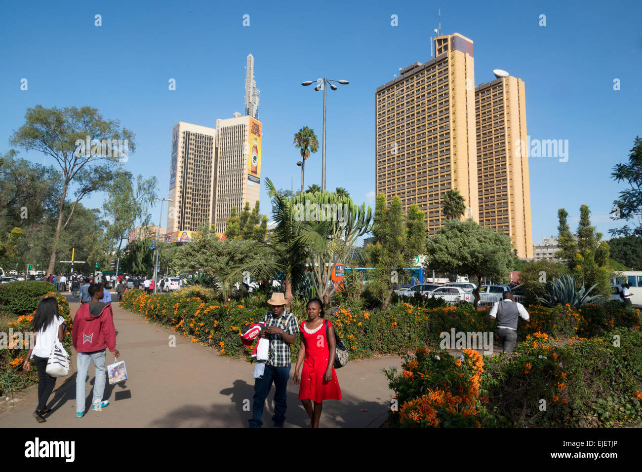 Central park. Downtown Nairobi. Kenya Stock Photo - Alamy