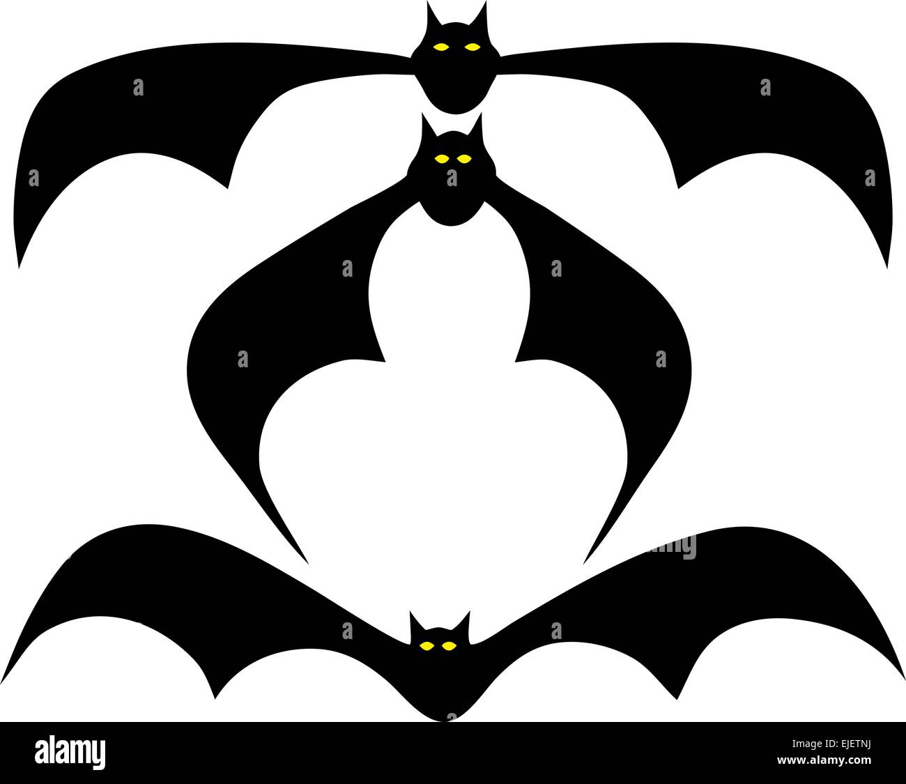 Illustration of the flying bat - vector Stock Vector Image & Art - Alamy