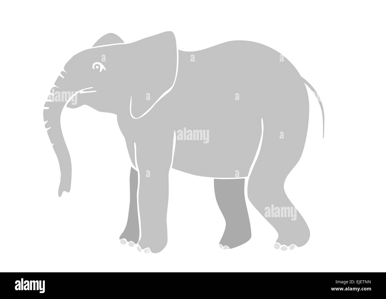 Illustration of the elephant - hand drawing - vector Stock Vector Image ...