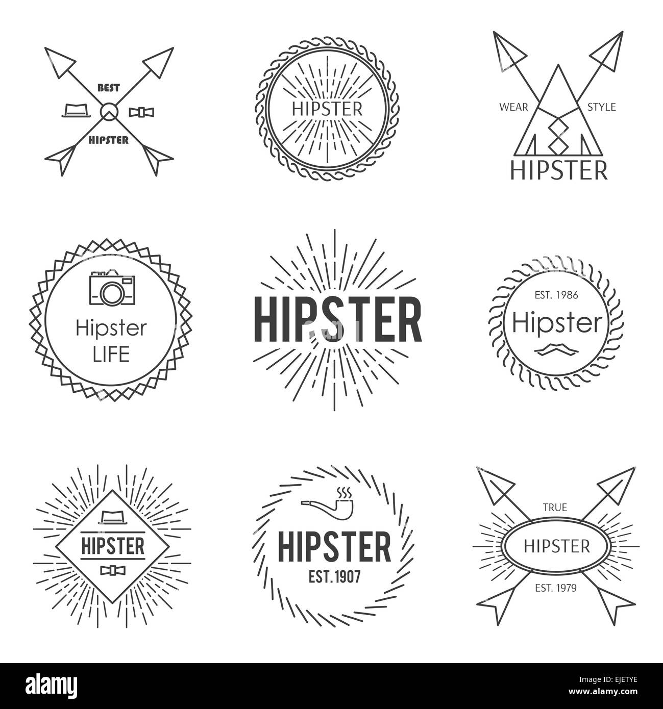 Set of emblem Stock Photo - Alamy