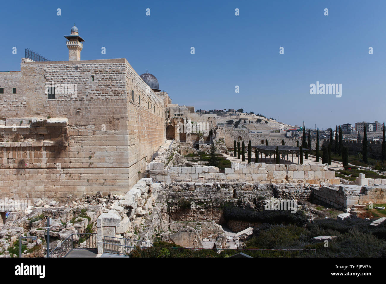 Jerusalem City of David - Ancient ruins Stock Photo - Alamy