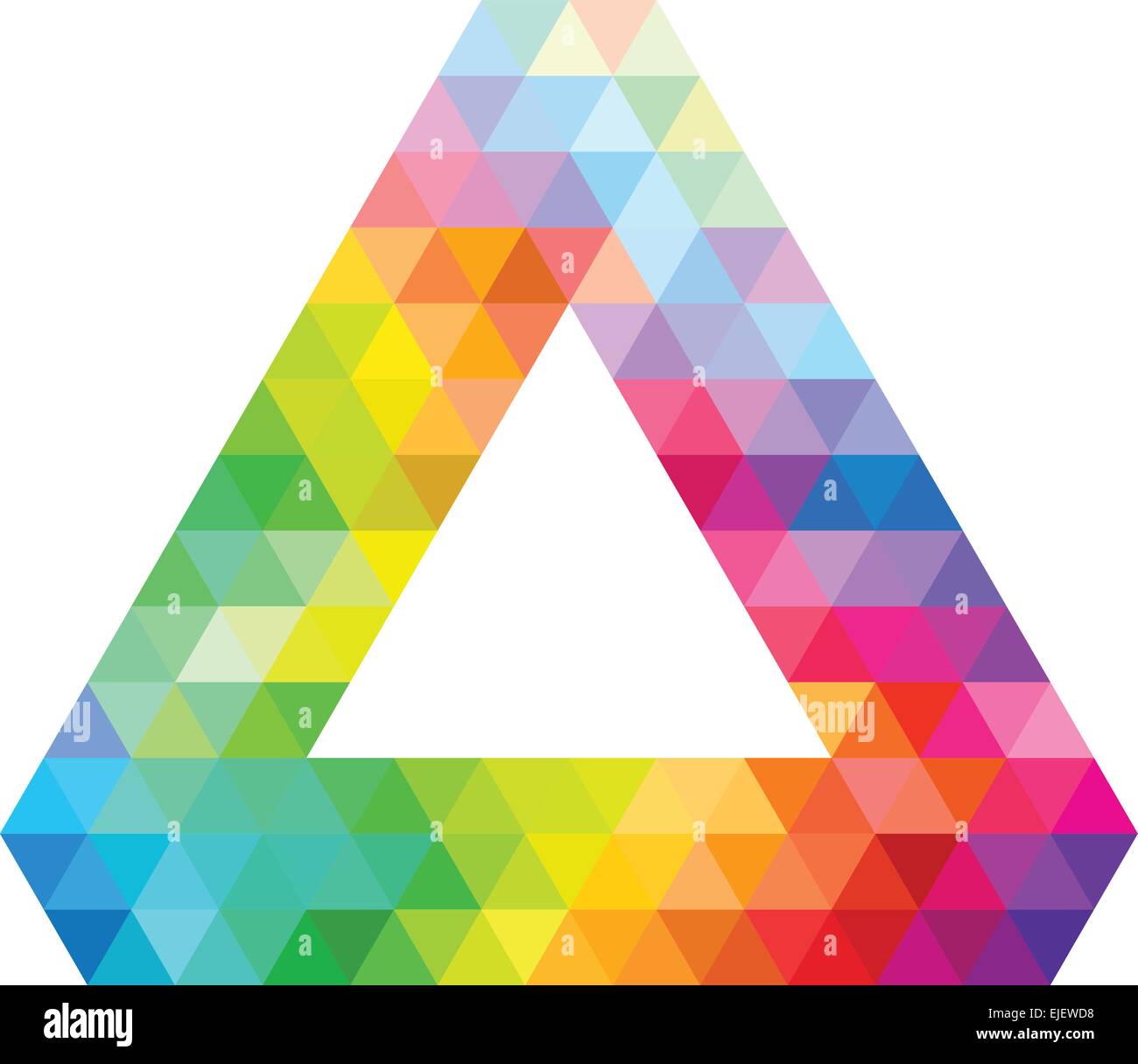 Impossible Triangle Of Tribar Color Palette Guide Spectrum Vector Stock ...