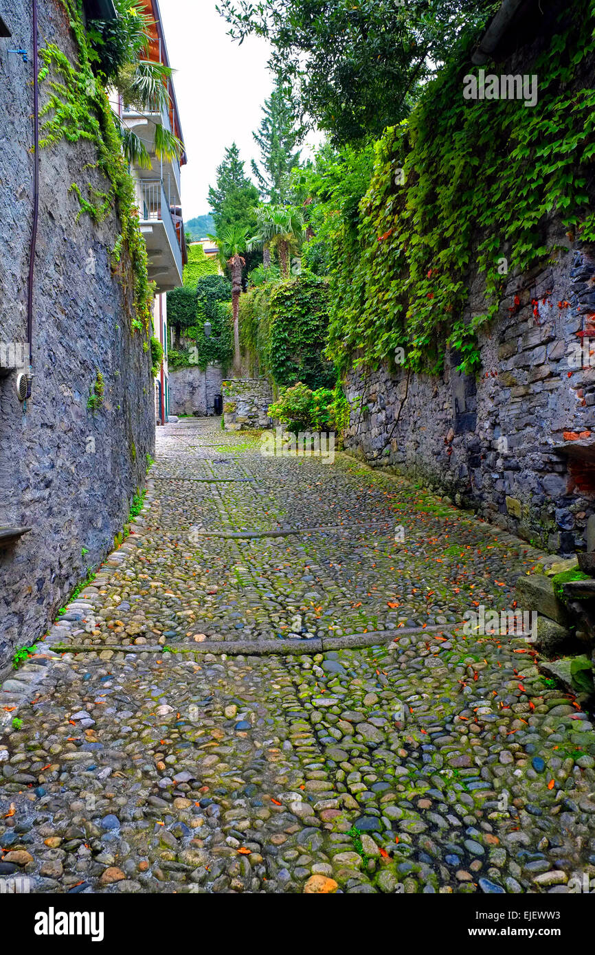 Walkway Varenna Lake Como Italy Lombardy IT EU Europe Stock Photo - Alamy