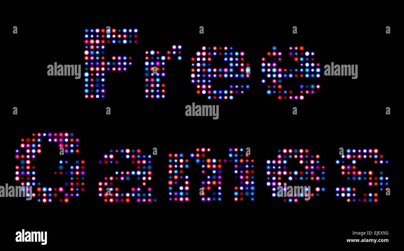 Free games led sign Stock Photo - Alamy