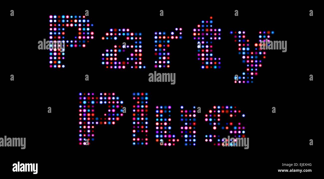 Party plus led sign Stock Photo - Alamy