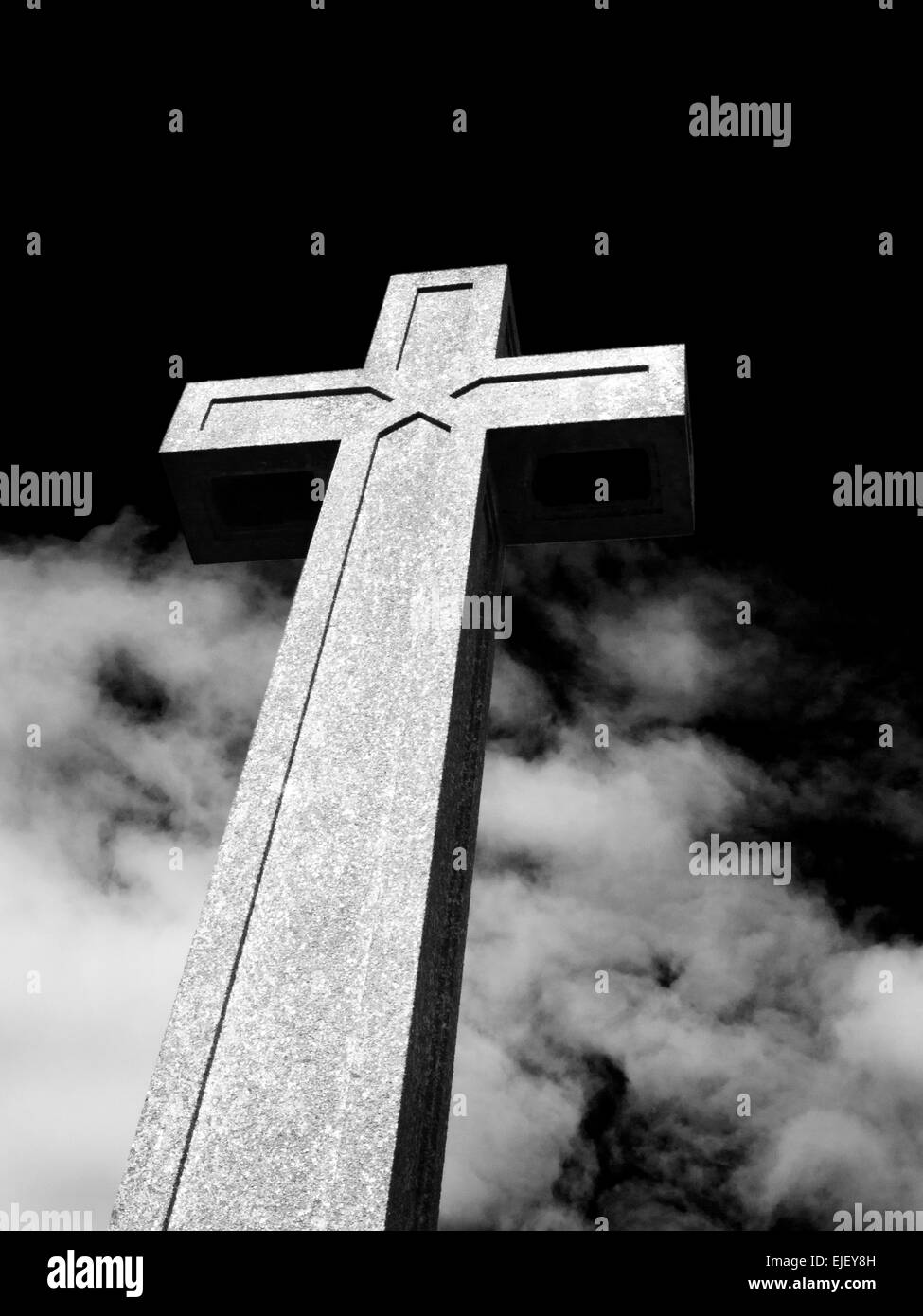 Cross of a cemetery hi-res stock photography and images - Alamy