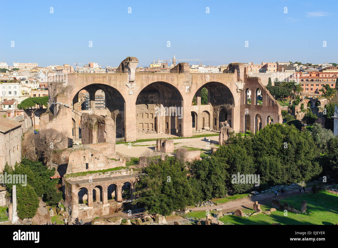 Basilica of Maxentius and Constanine is a roman building in Foro Romano ...