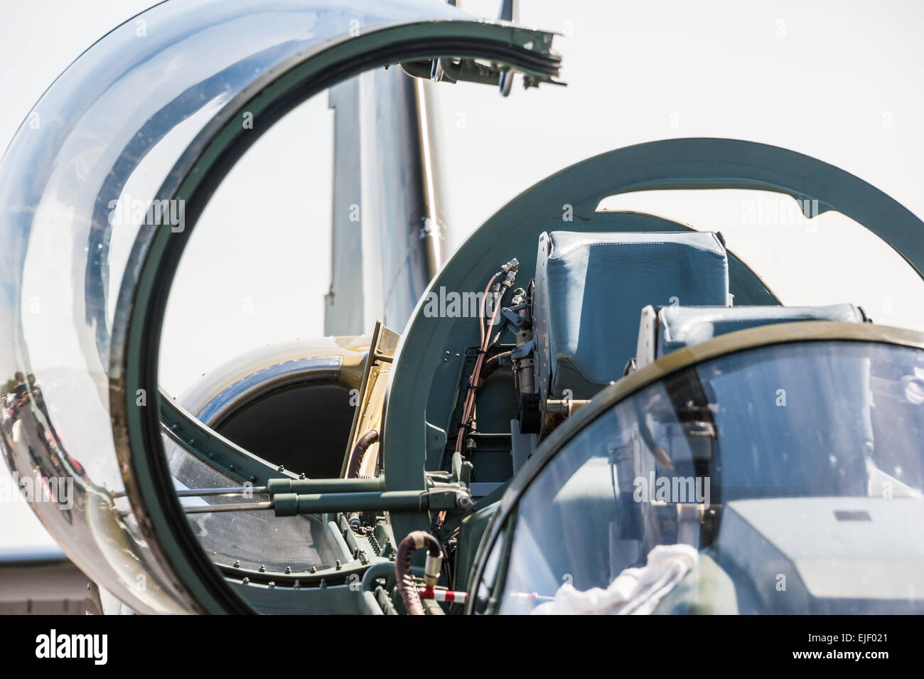 Cockpit of Russian fighter jet Stock Photo - Alamy