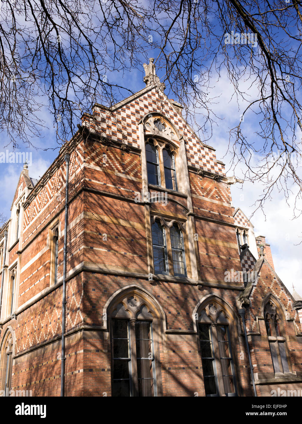 Wardens Lodgings showing brick wall facade, Keble College Oxford ...