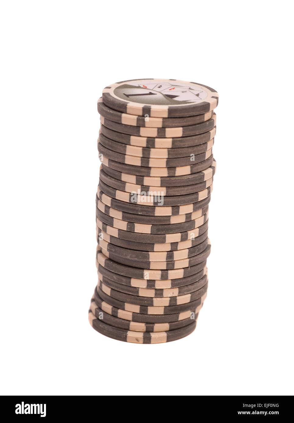 Stack of chips isolated on white background Stock Photo - Alamy