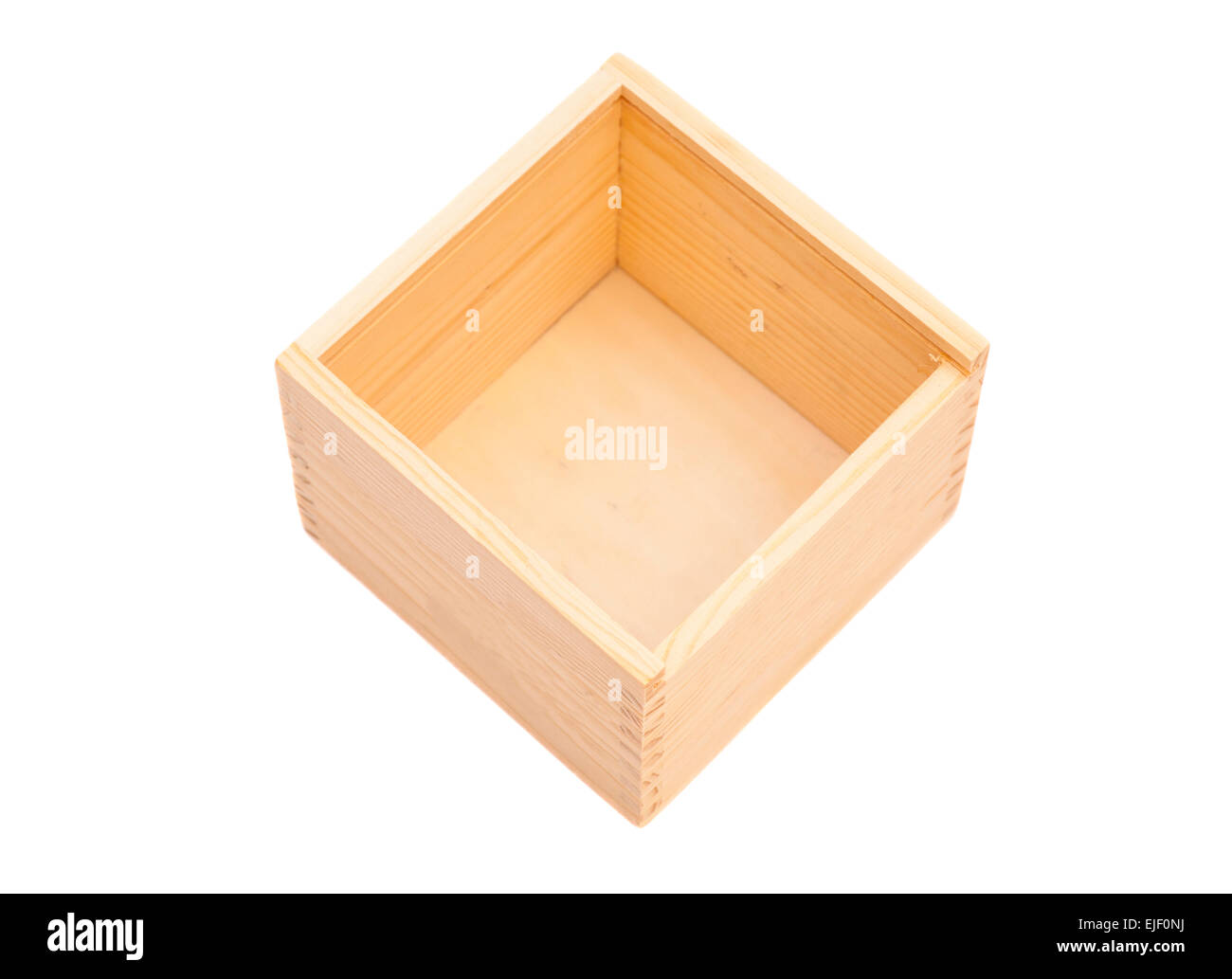 empty wooden box isolated white Stock Photo - Alamy