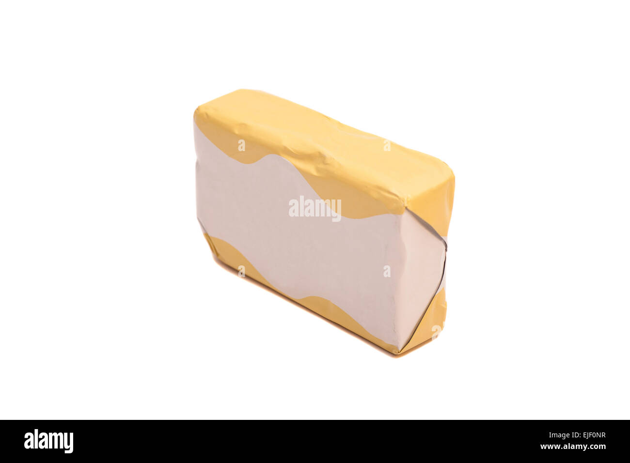 Stick of wrapped butter on white background Stock Photo - Alamy