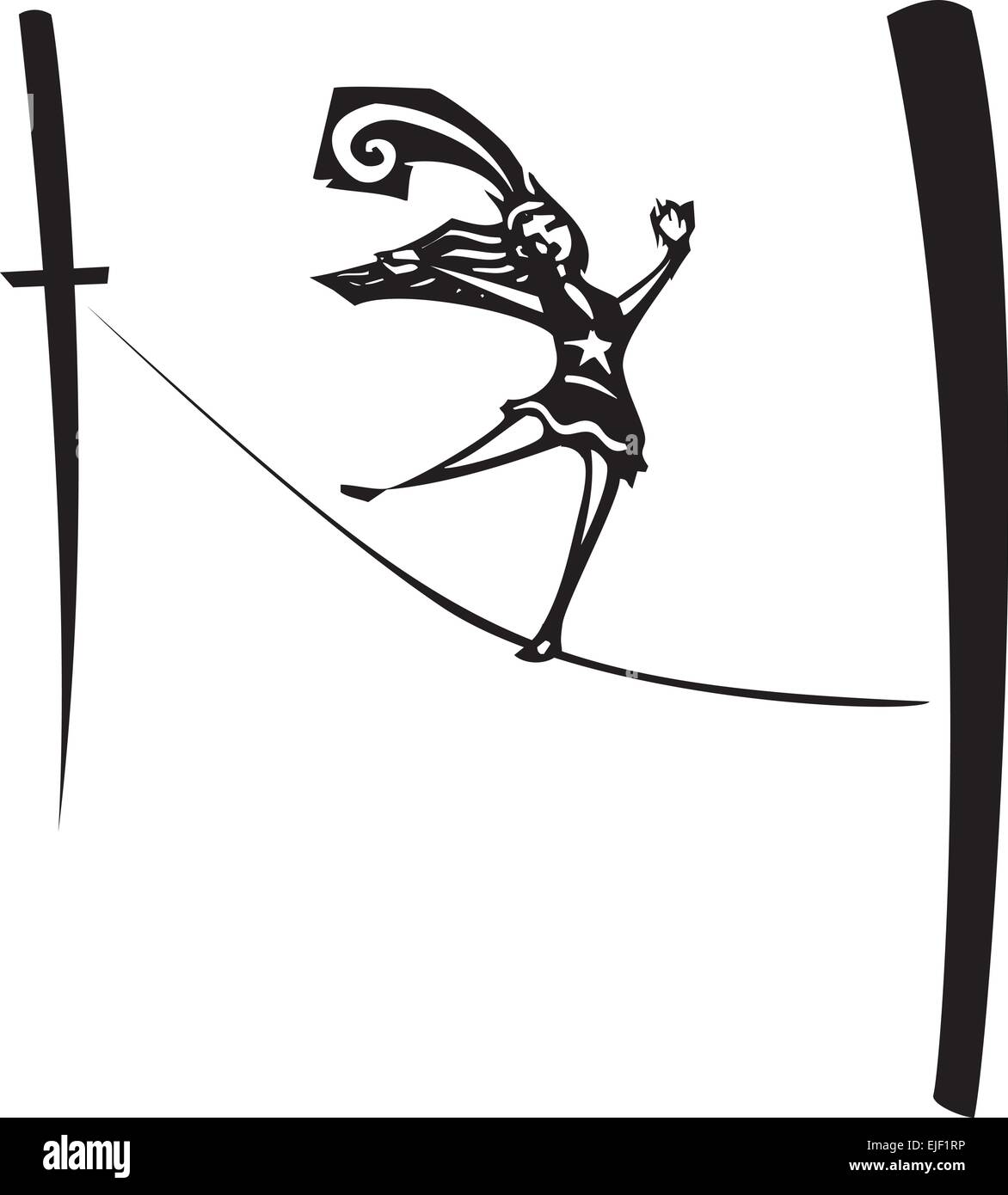 Walking a tightrope hi-res stock photography and images - Alamy