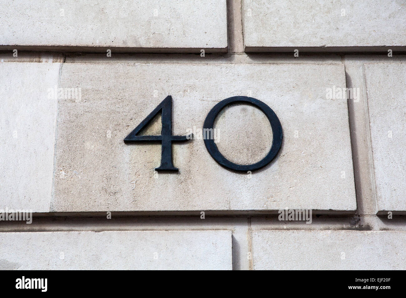 The Number 40 on a wall Stock Photo - Alamy