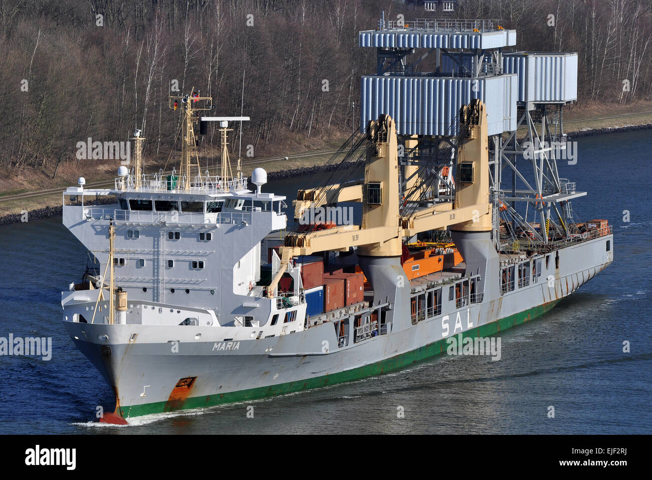 Heavy Lift vessel Maria passing the Kiel-Canal Stock Photo - Alamy