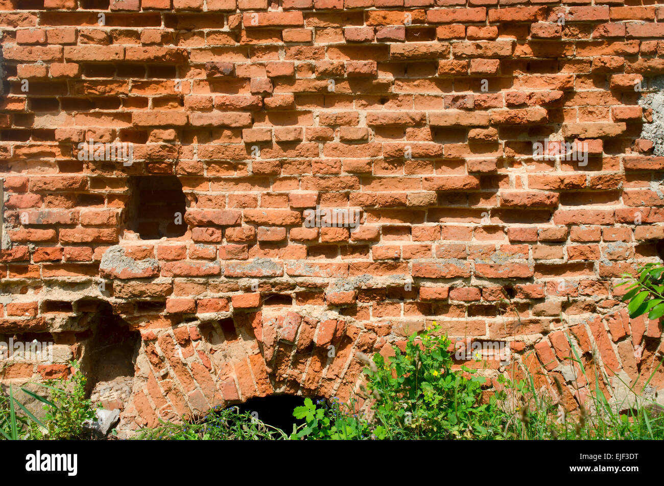 Old crumbling brick wall Stock Photo - Alamy