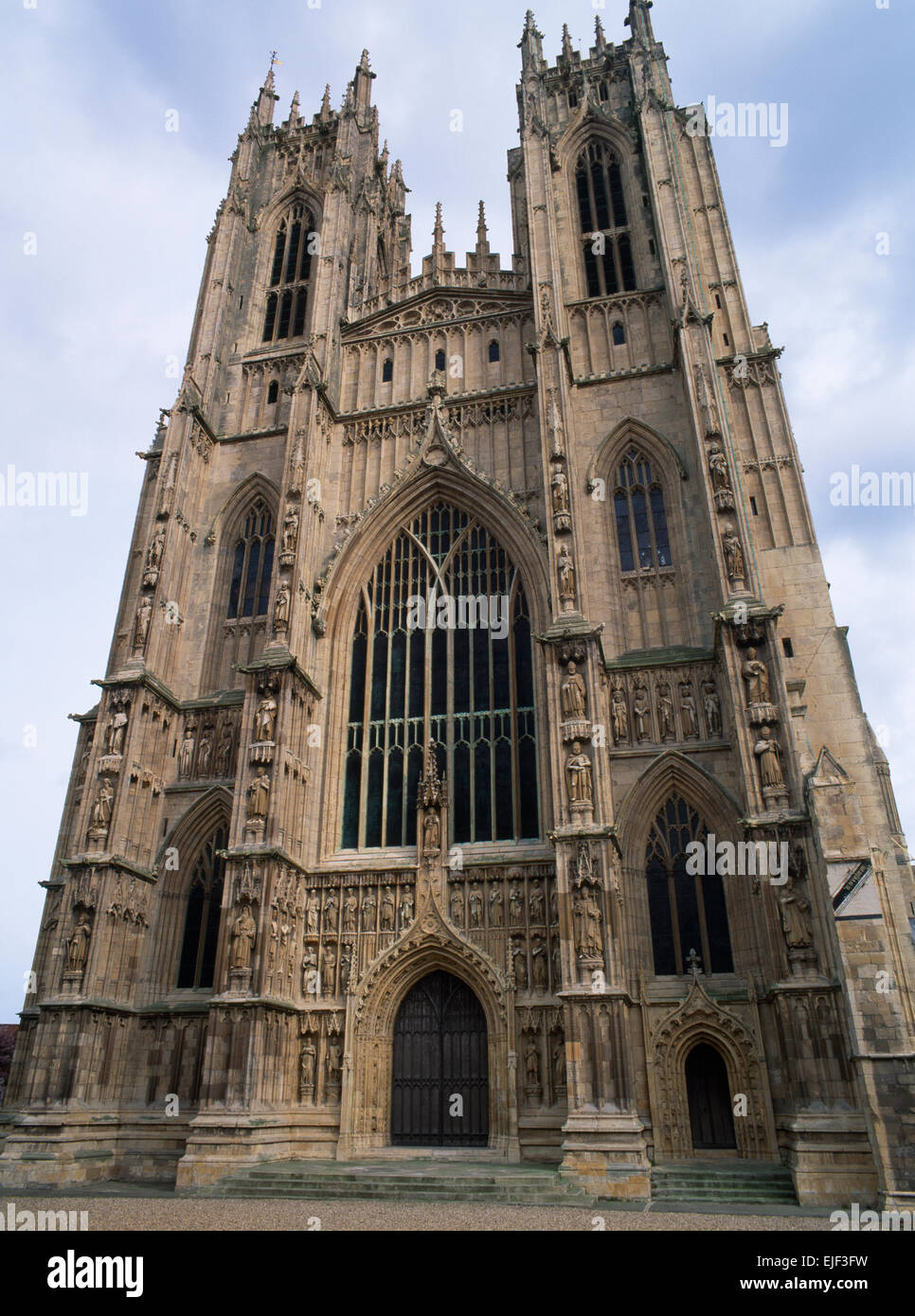The Perpendicular Gothic W front of Beverley Minster, East Yorkshire ...