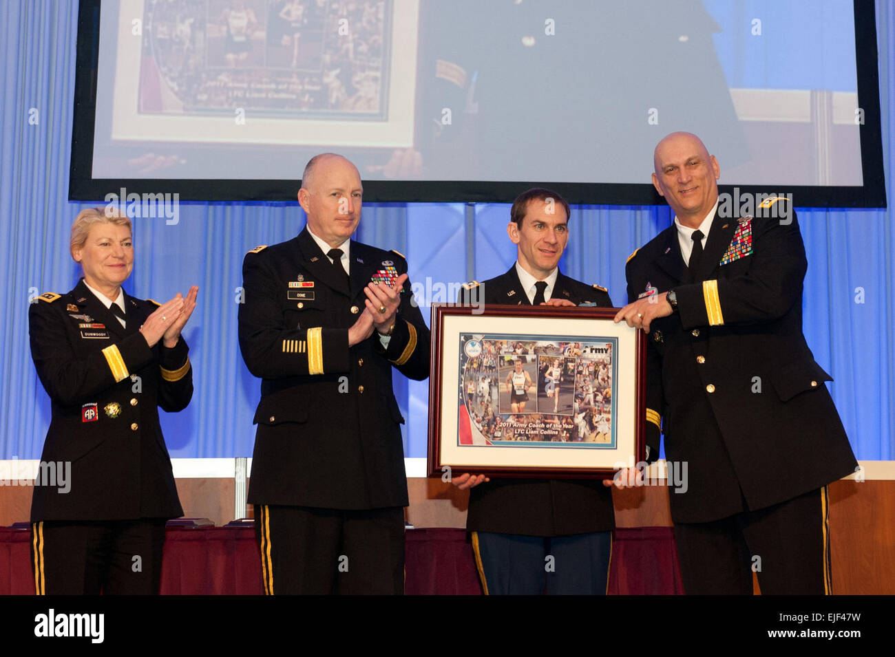 From left, U.S. Army Gen. Ann E. Dunwoody, Gen. Robert W. Cone, and ...