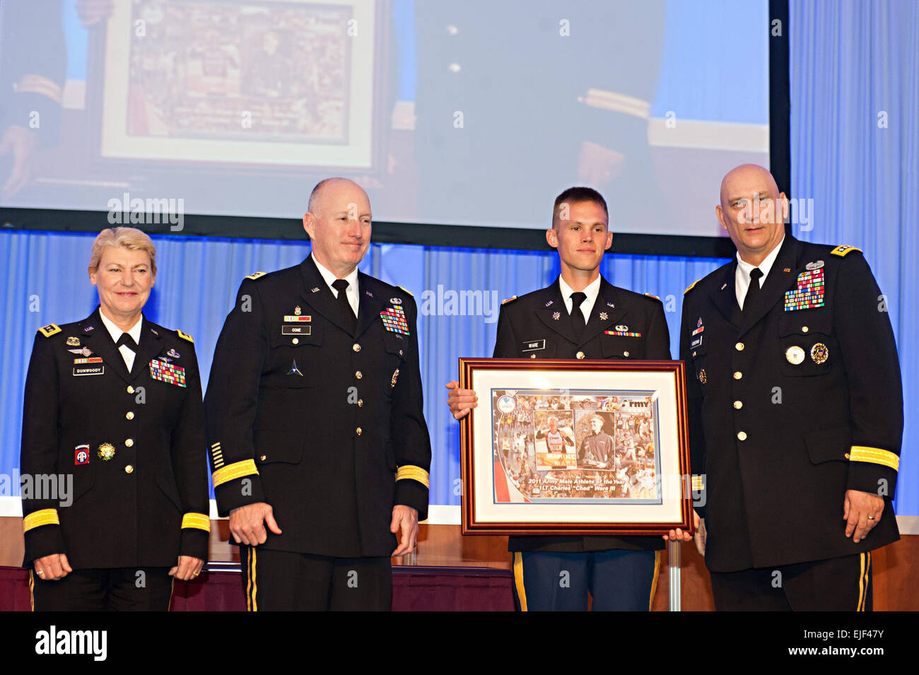 From left, U.S. Army Gen. Ann E. Dunwoody, Gen. Robert W. Cone, and ...
