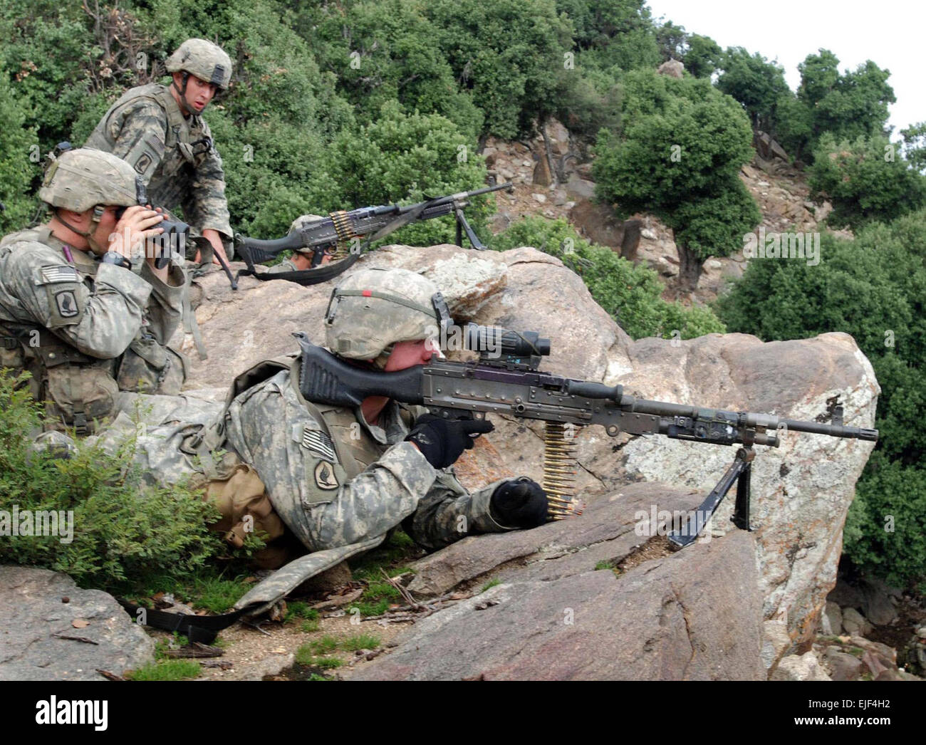 Scouts from 2nd Battalion, 503rd Infantry Regiment Airborne, react as ...