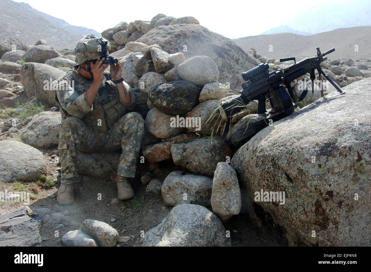 U.S. Army Spc. Edward Caldwell, of 2nd Battalion, 82nd Aviation Brigade ...