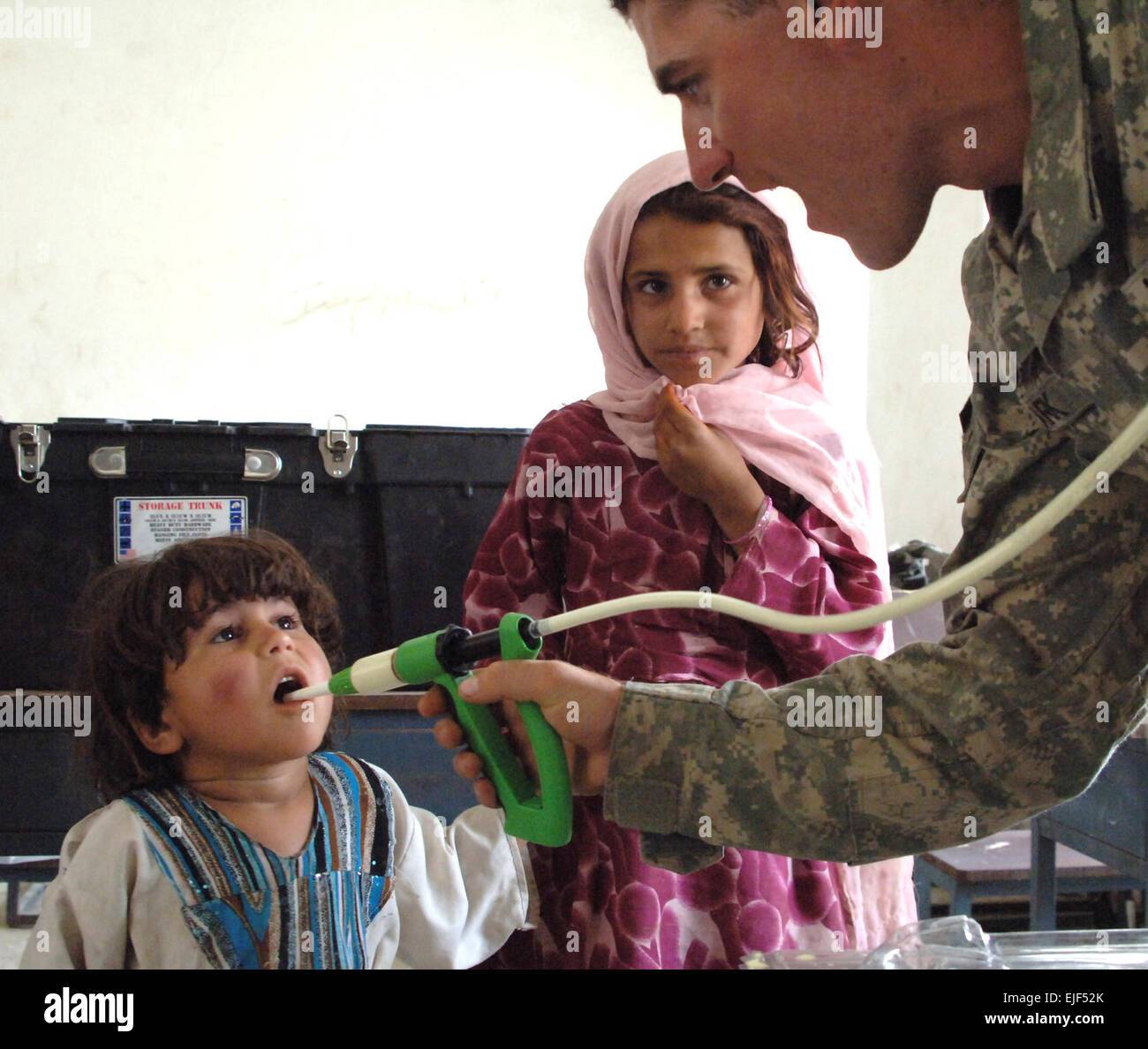 U.S. Army Spc. Jacob Clark, a medic with the Special Troops Battalion ...