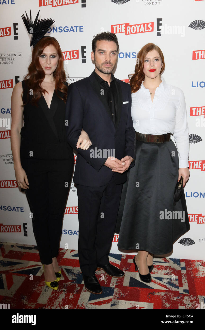 London. UK. 24th March, 2015. Hatty Preston, Jake Maskall and Lydia ...