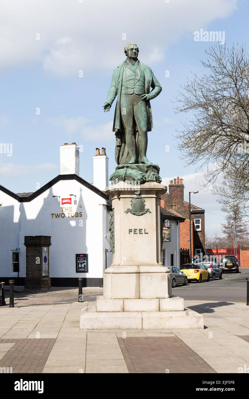 John Peel statue in Bury Greater Manchester on a sunny day Stock Photo ...