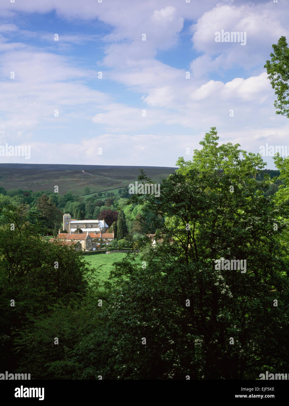 Lastingham village and St Mary's monastic church, North Yorkshire ...