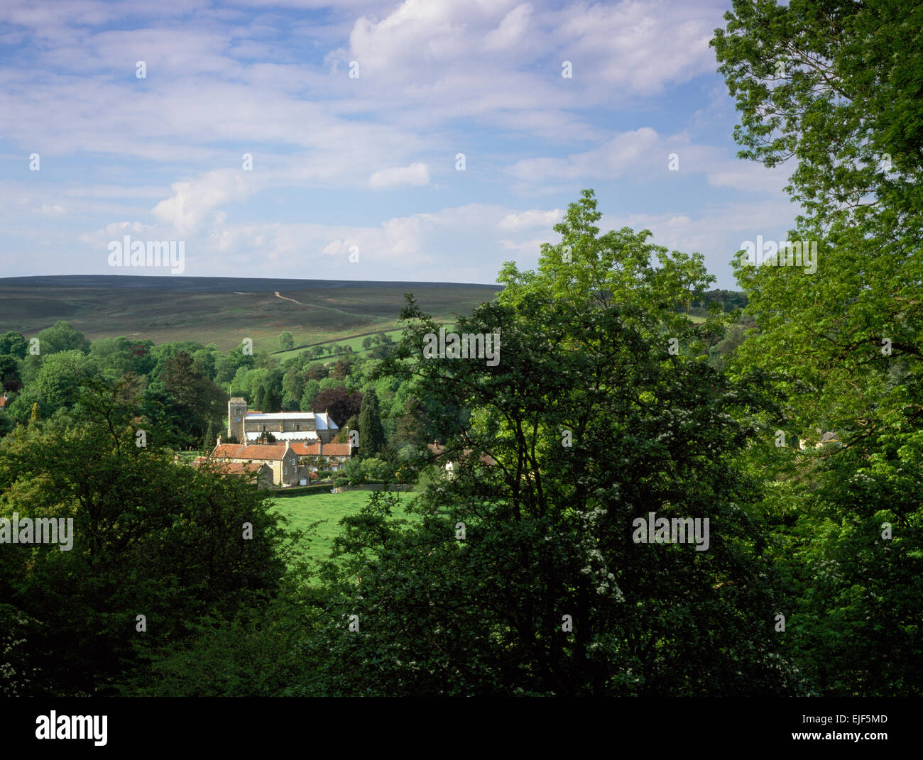 Lastingham village and St Mary's monastic church, North Yorkshire ...