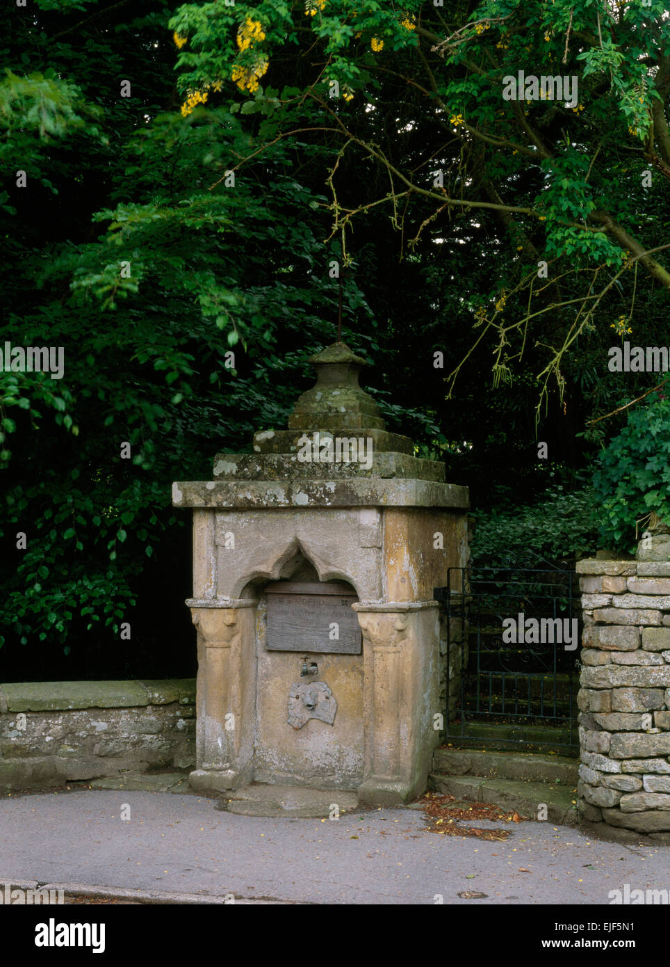 C19th public drinking fountain built over ancient holy well dedicated ...