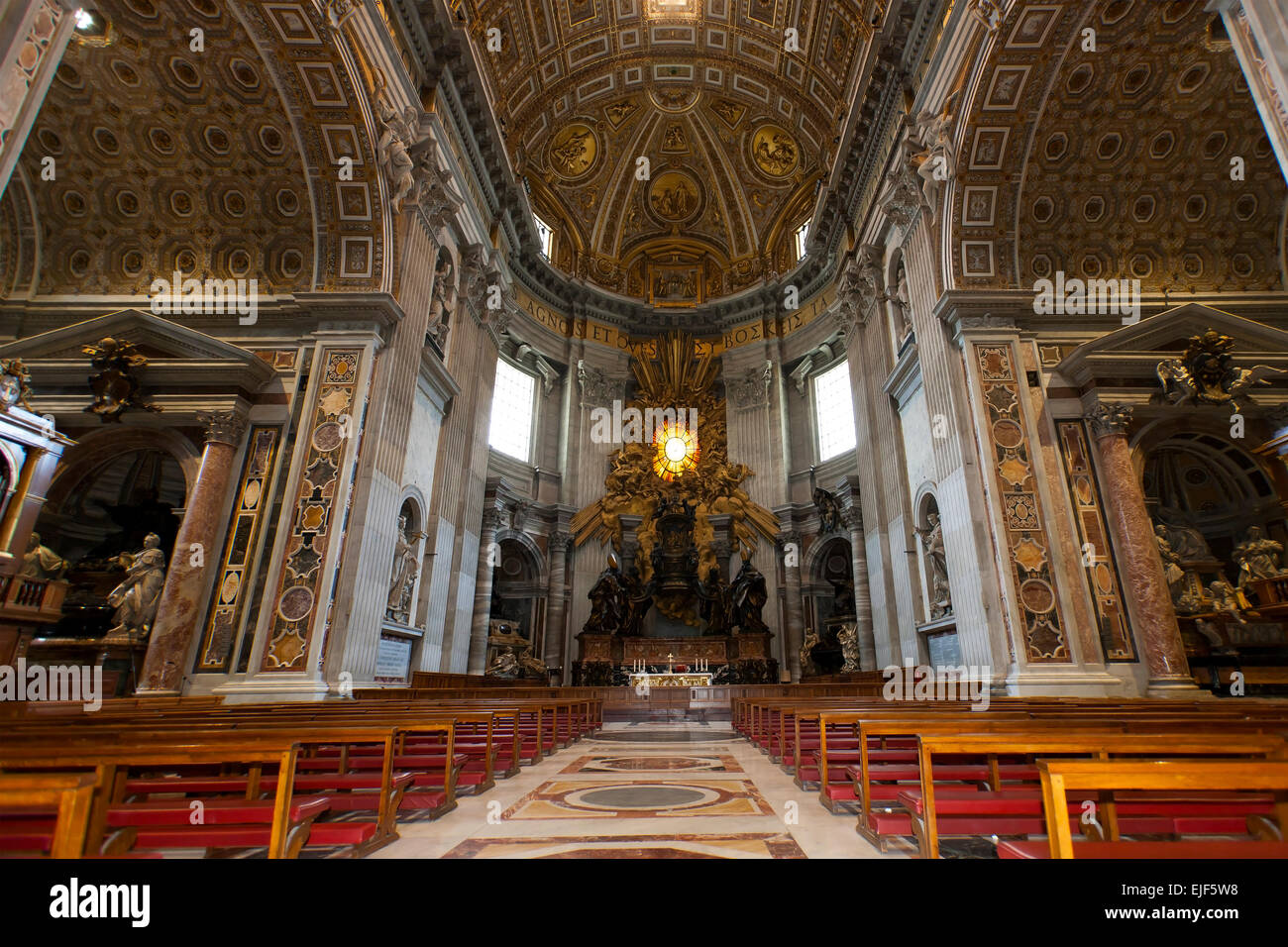 Inside a beautiful church in Rome Italy Stock Photo - Alamy