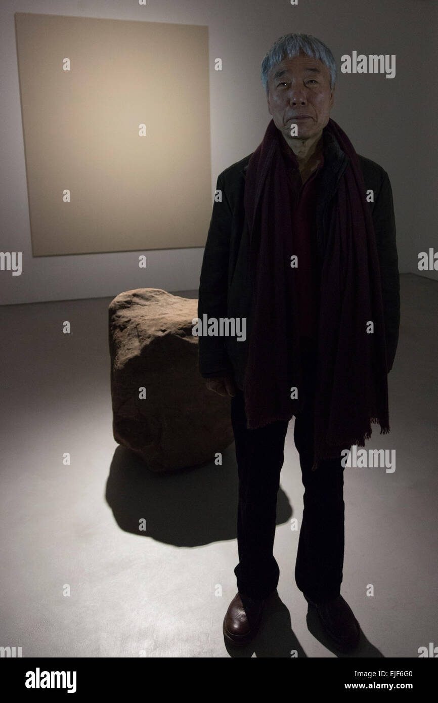 London, UK. 24 March 2015. Pictured: Lee Ufan. The solo-exhibition by ...