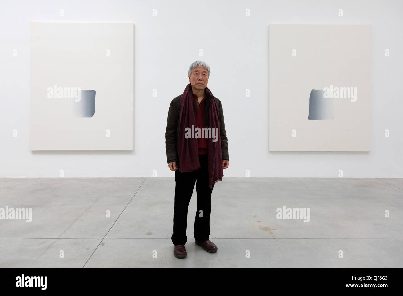 London, UK. 24 March 2015. Pictured: Lee Ufan. The solo-exhibition by ...